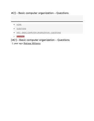 Topic 5 comp - Assessment - #5] – Computer Arithmetic – Questions 1 ...