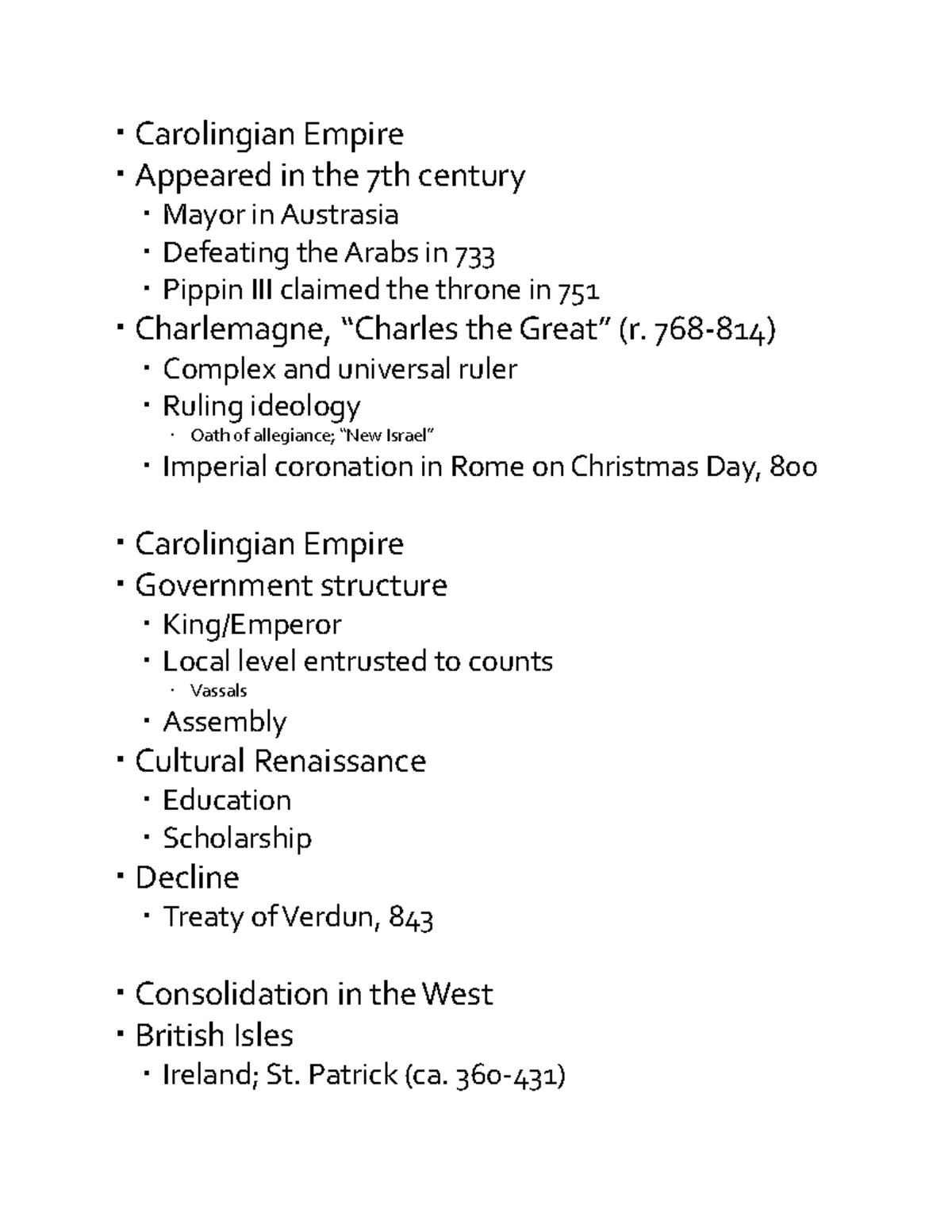 Carolingian Empire - Carolingian Empire Appeared in the 7th century ...