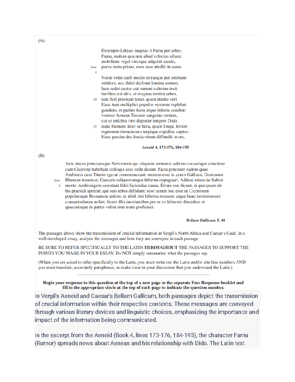 Ap Latin Q3 - Google Docs - In Vergil's Aeneid and Caesar's Bellum ...