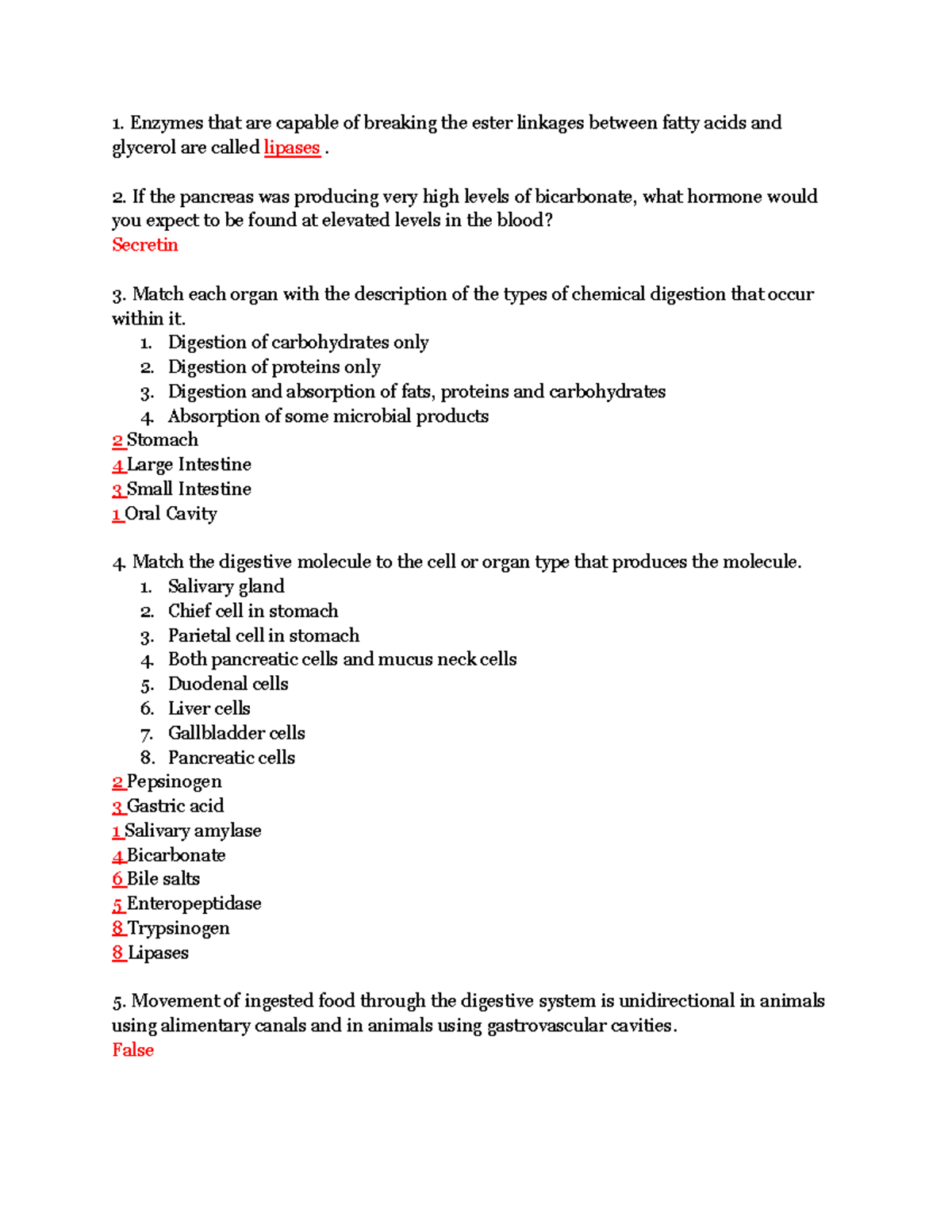 Learn - Module 11 - Enzymes that are capable of breaking the ester ...