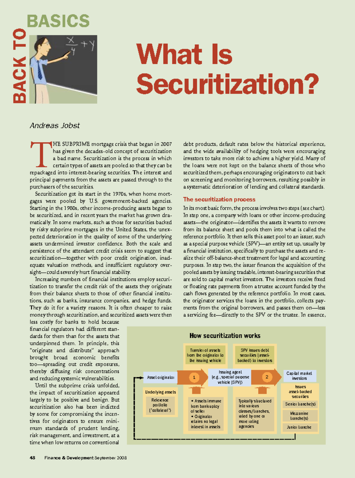 What is securitization - T HE SUBPRIME mortgage crisis that began in ...