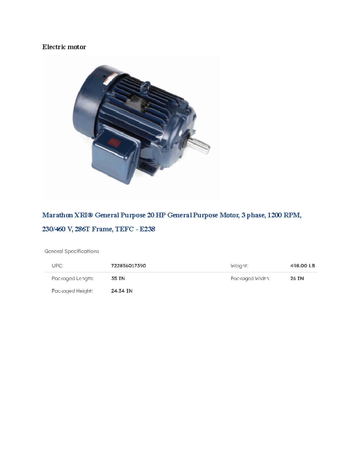 RRL-electric-motor - electric motor - Electric motor Marathon XRI ...