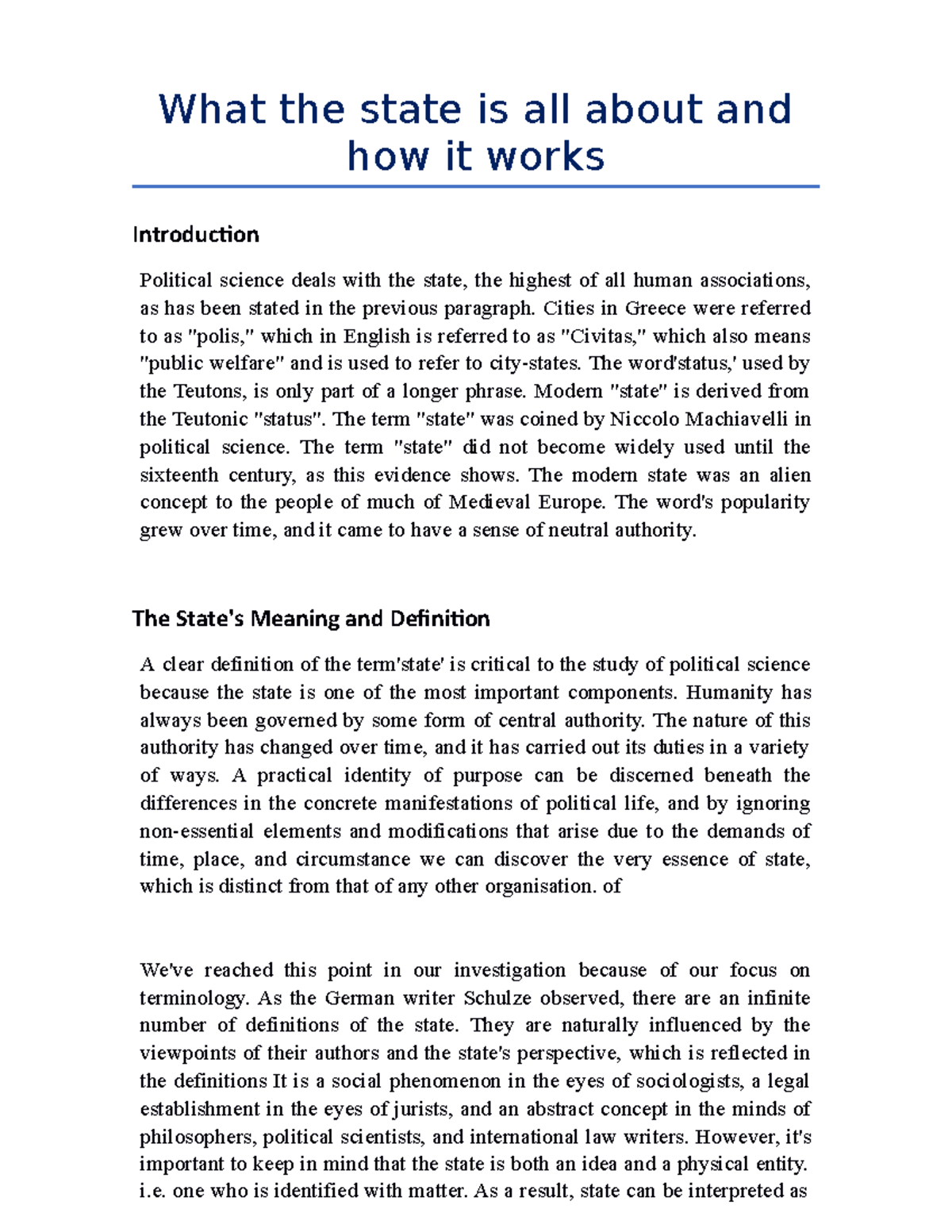 What the state is all about and how it works - What the state is all ...