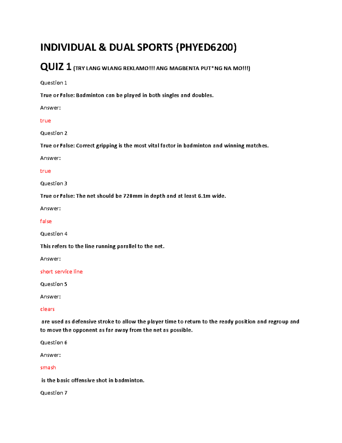 INDIV SPORTS By JEZZA PRELIMS TO FINALS COMPLETE - INDIVIDUAL & DUAL ...