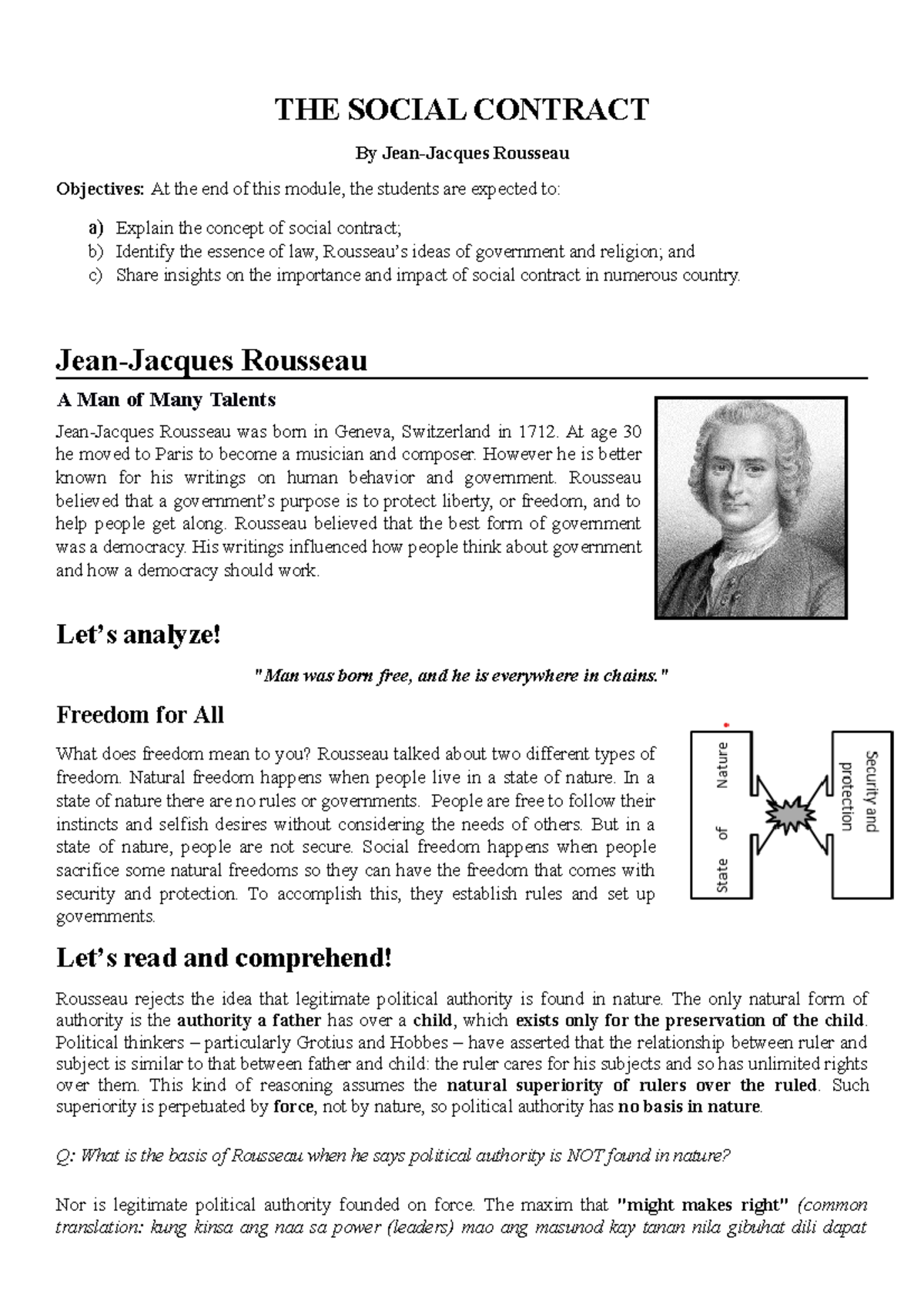 Social Contractttt - THE SOCIAL CONTRACT By Jean-Jacques Rousseau ...