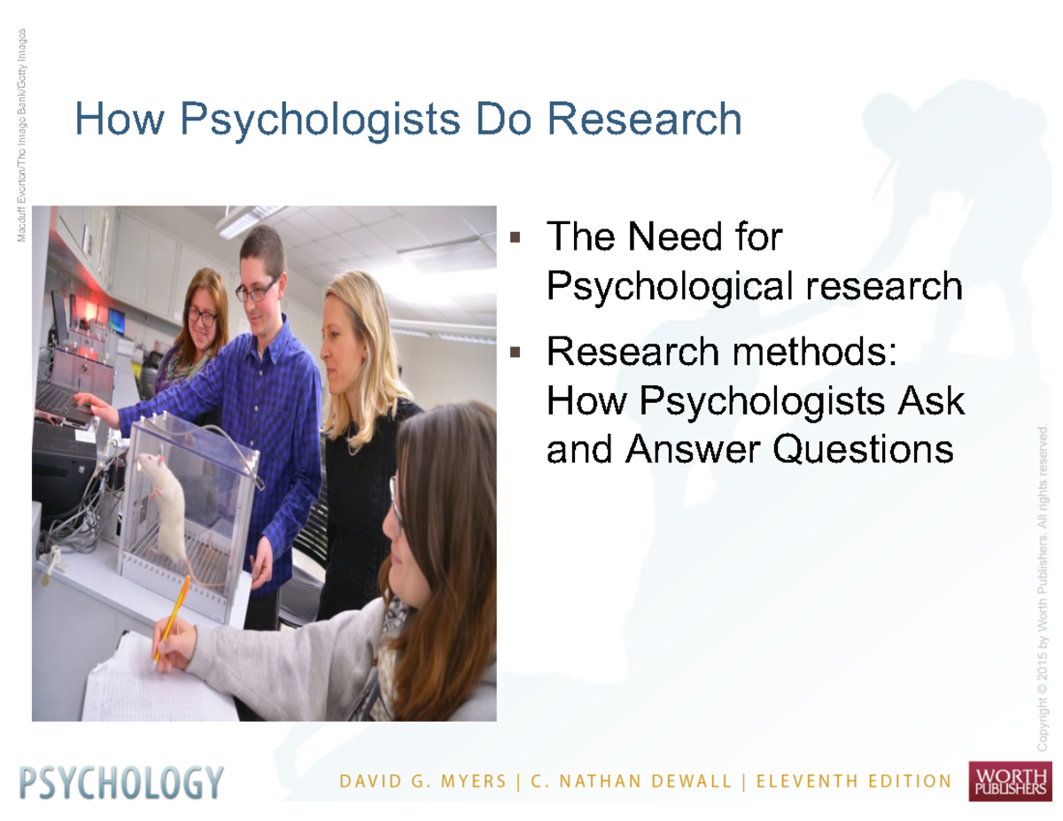Research Method in Psychology - Macduff Everton/The Image Bank/Getty ...