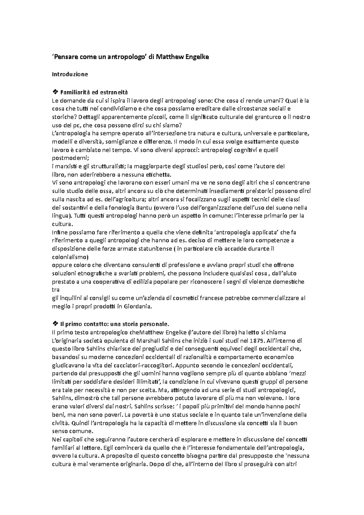 Pensare come un antropologo - ‘Pensare come un antropologo’ di Matthew ...