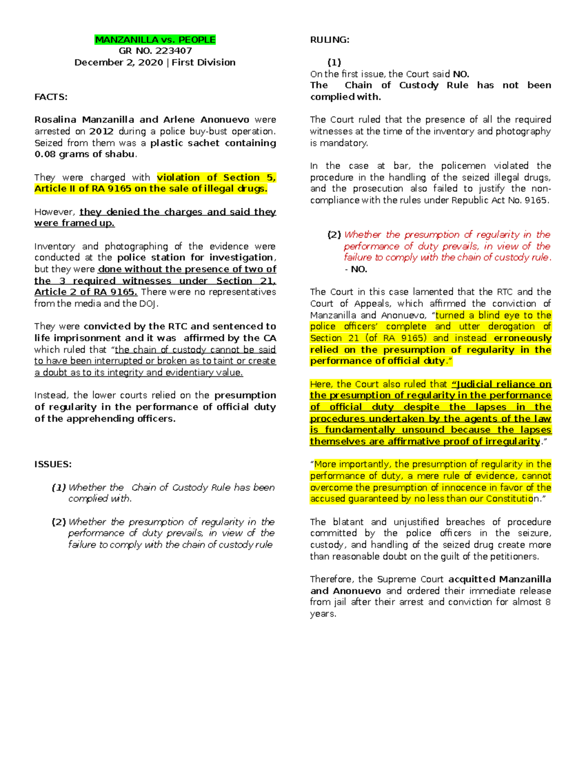 CD - Evidence Prelims CASE DIGEST OF SUPREME COURT CASES ABOUT LAW AND ...