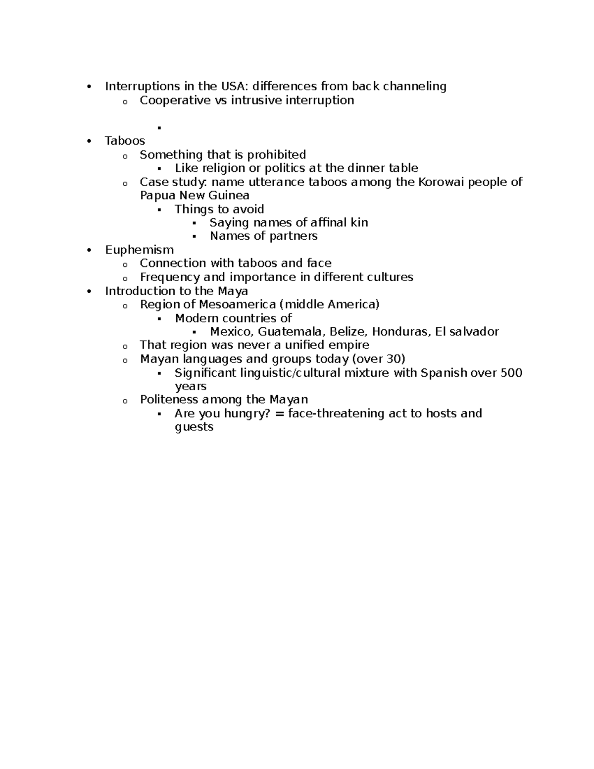 Anthro 11 - lecture notes from the start of the year till midterms ...