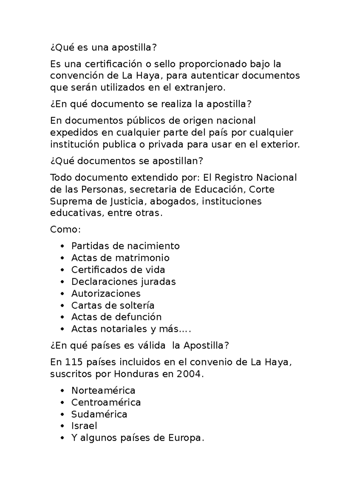 Apostillado - RESUMEN - ¿Qué es una apostilla? Es una certificación o ...