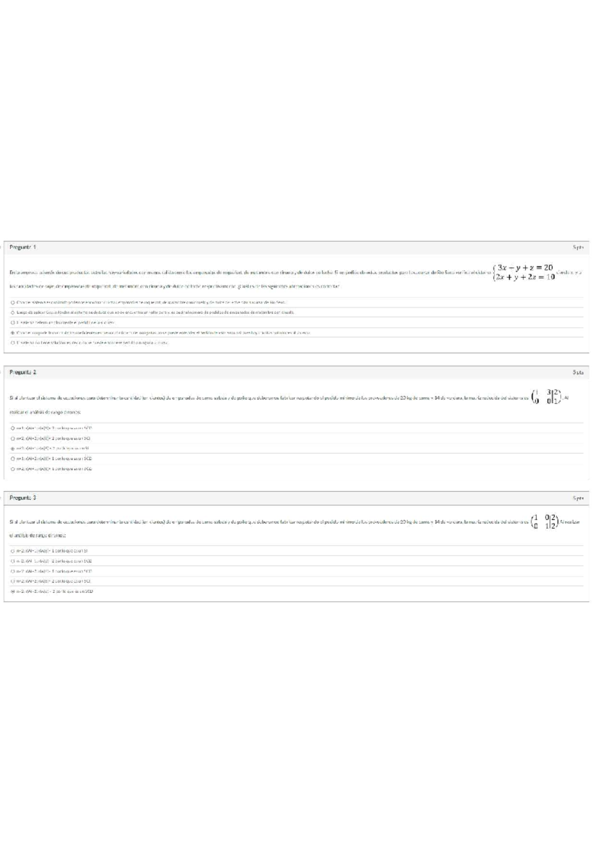 Tp4 algebra - 100 - Pregunta 1 5 pts En la empresa, además de sus productos estrellas hay ...