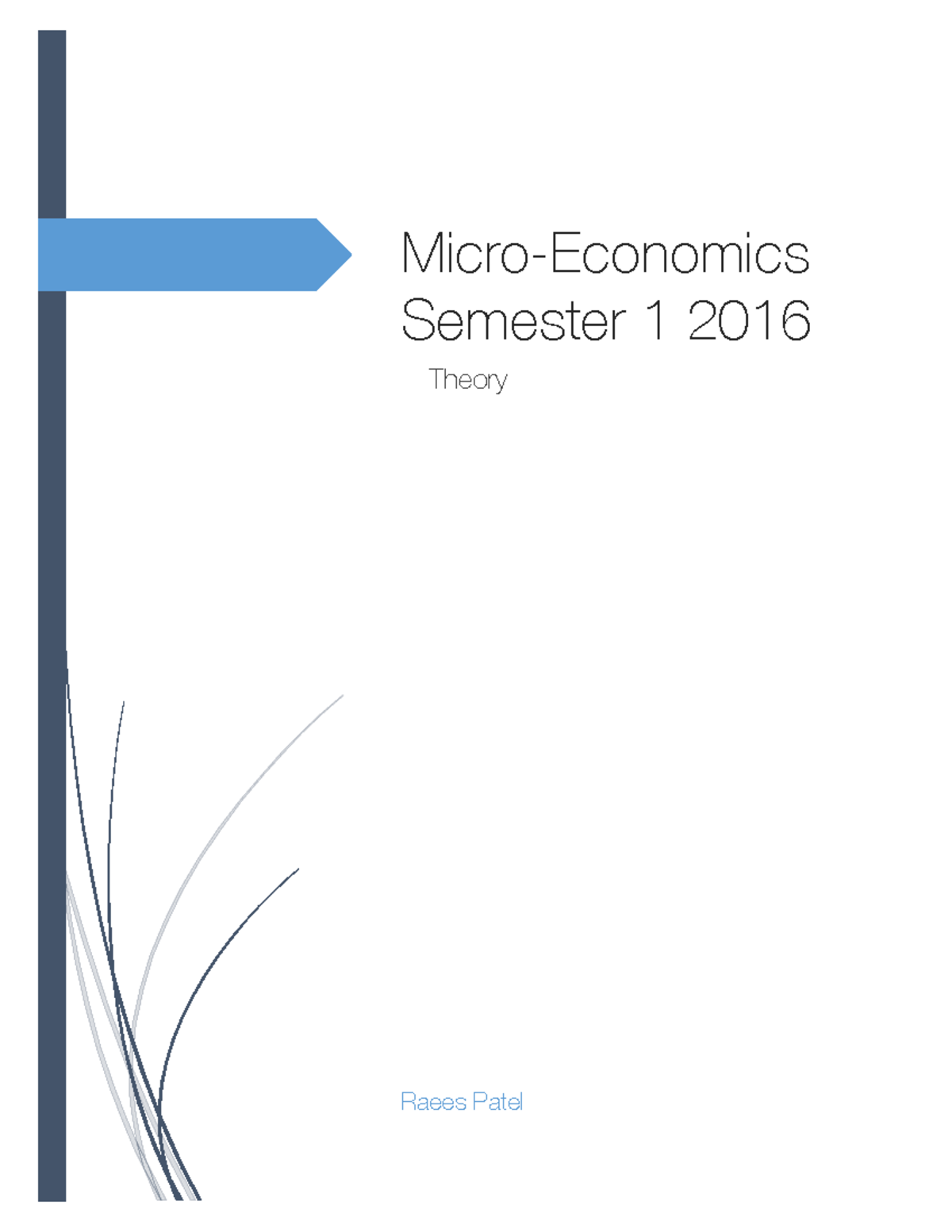 Economics Complete Notes - Micro-Economics Semester 1 2016 Theory Raees ...