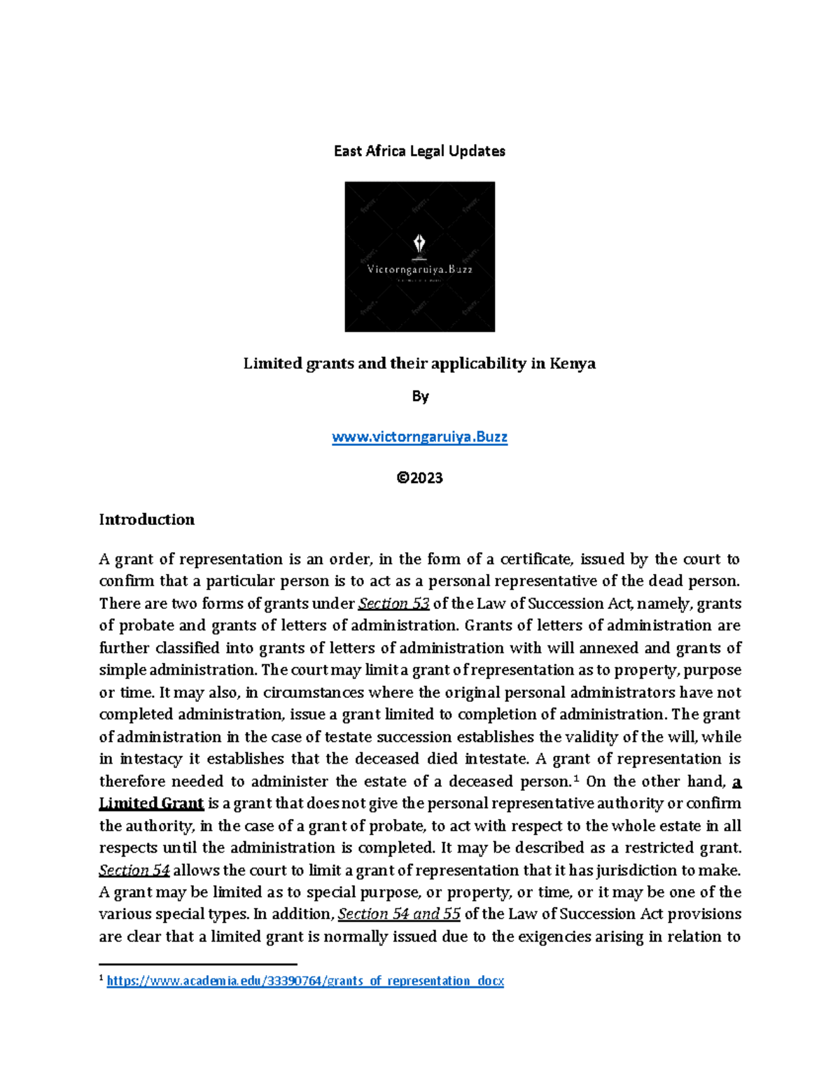 East Africa Legal Updates-020-Limited grants and their applicability in ...