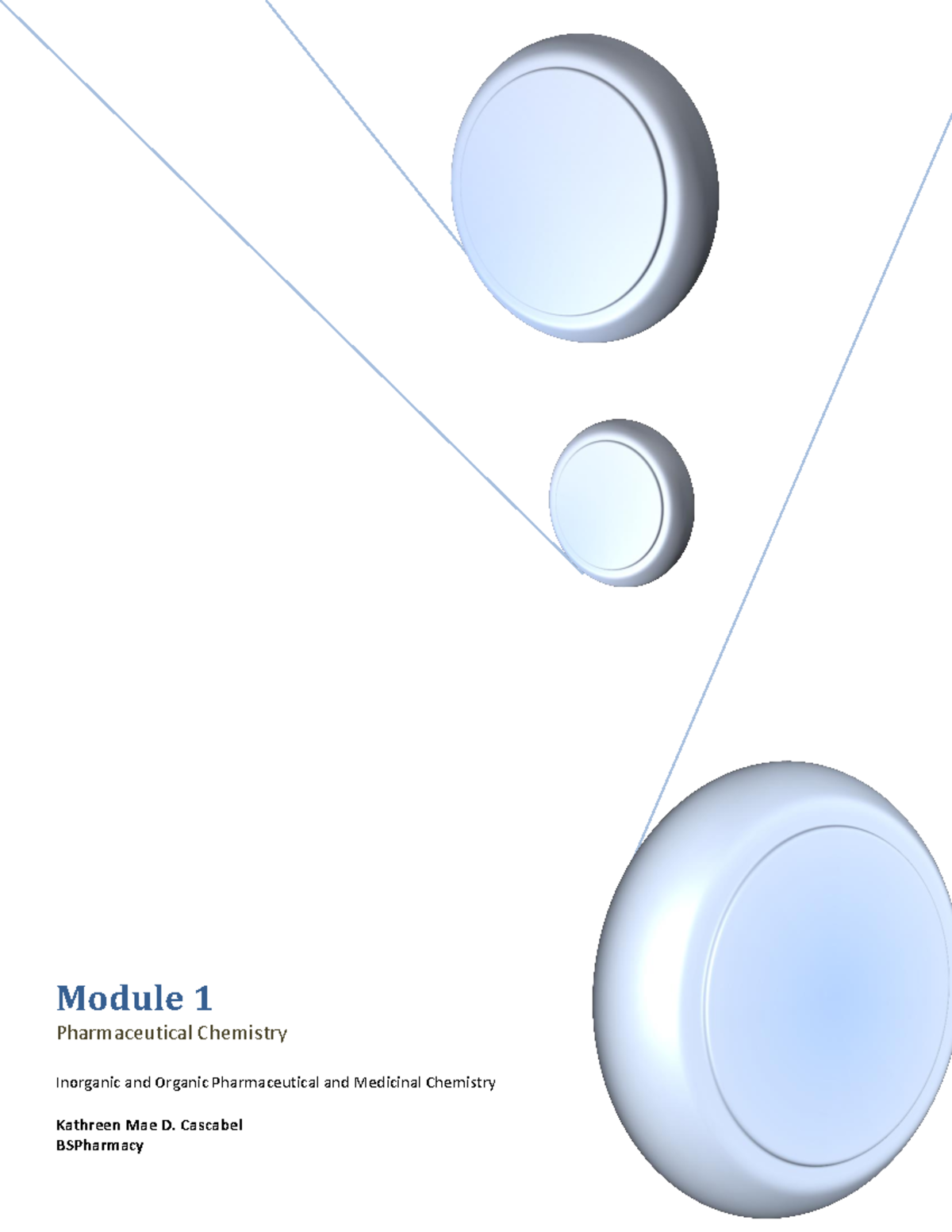 Module-1-Chem - Module 1 Pharmaceutical Chemistry Inorganic and Organic ...