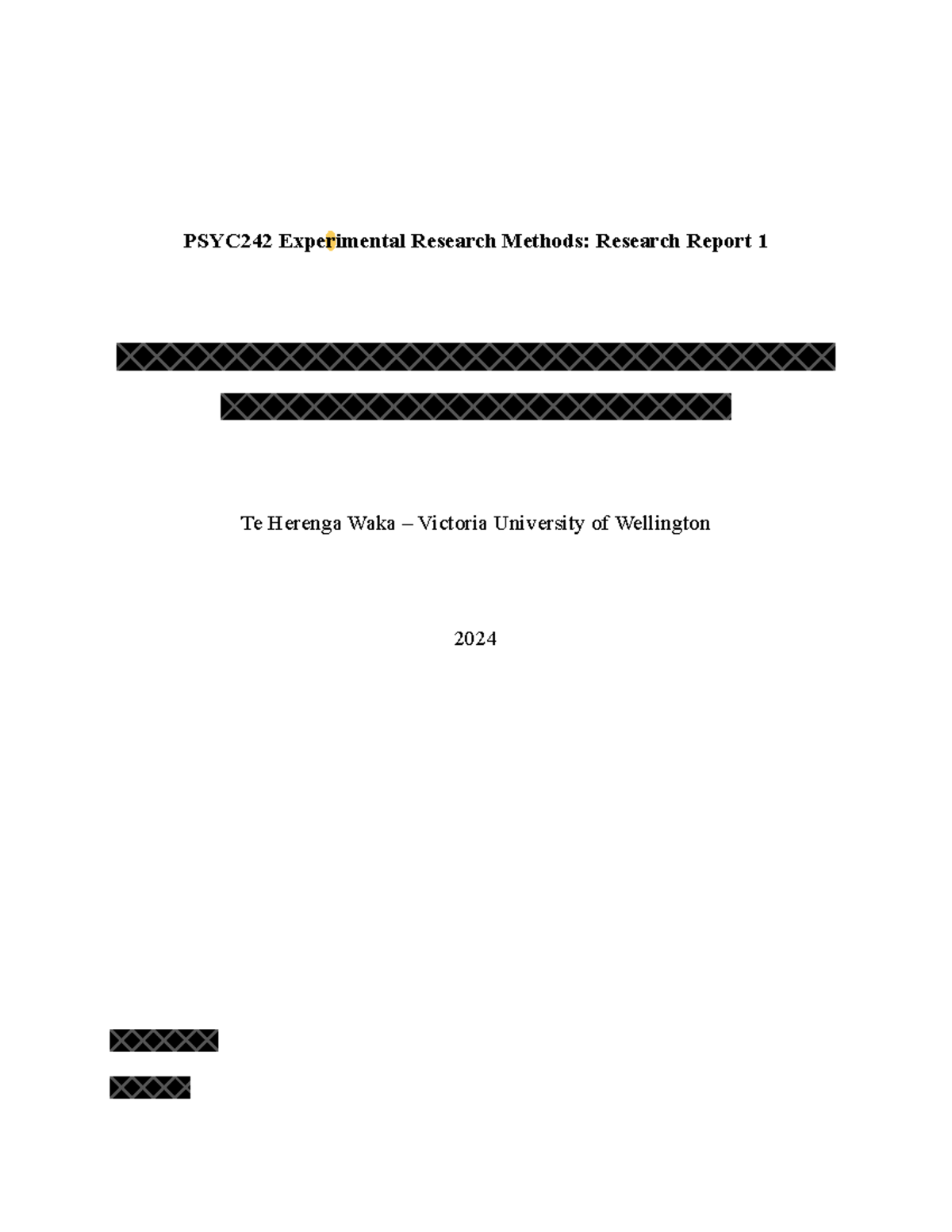 Research report part 2 - PSYC242 copy - PSYC 242 Experimental Research ...