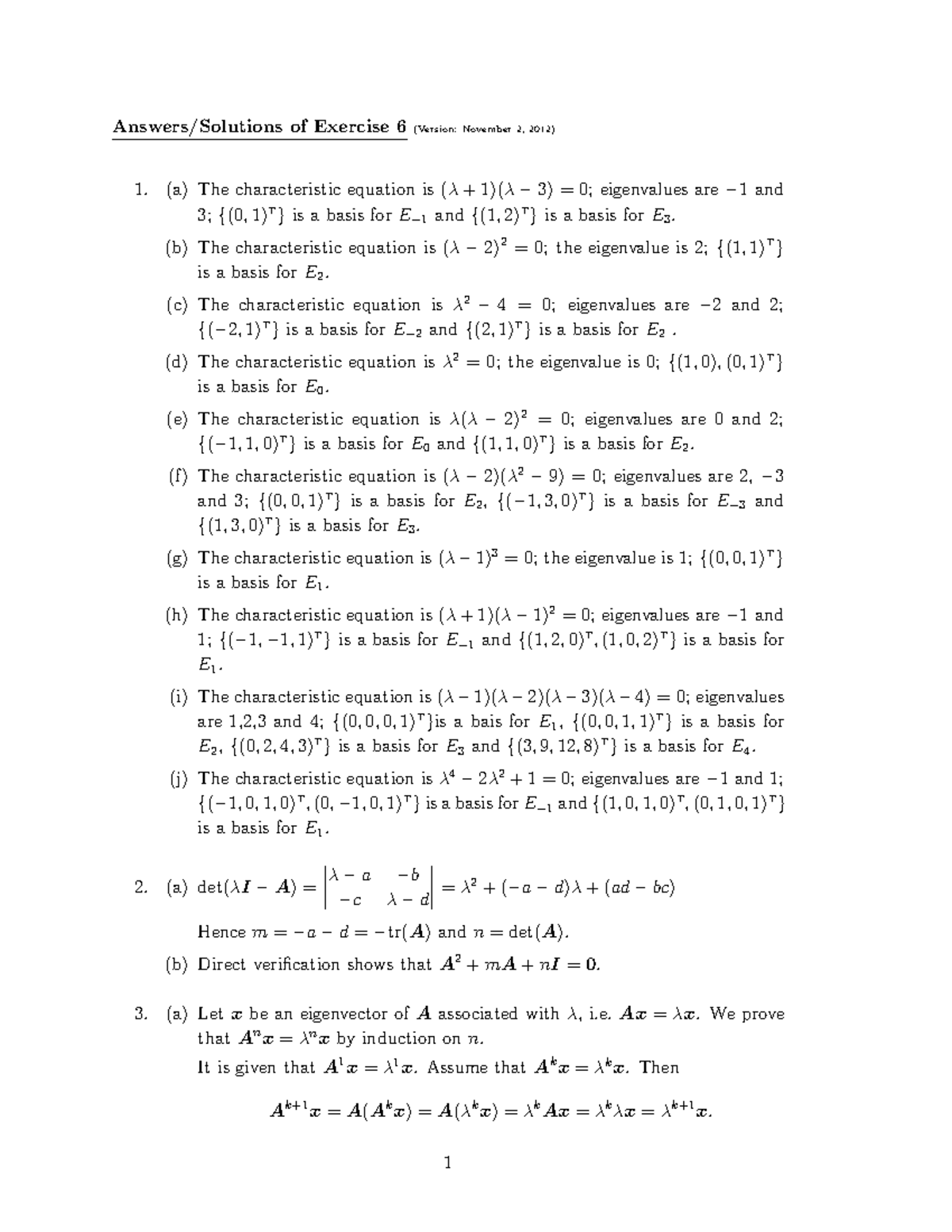 Exercise 6Ans(part) - Slide file pdf bài học môn Đại số tuyến tính trường đại học Tôn Đức Thắng ...
