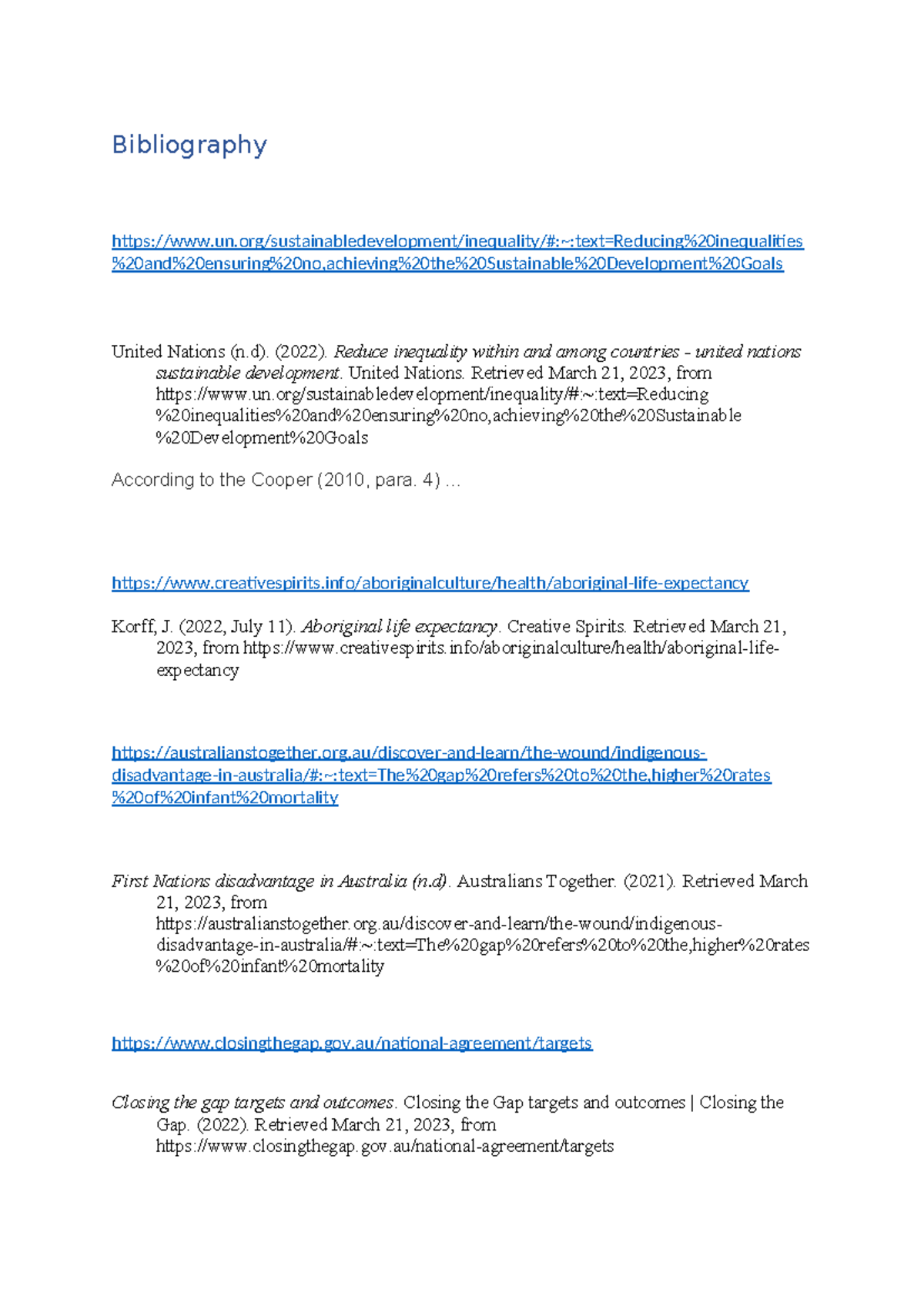 Bibliography - Bibliography un/sustainabledevelopment/inequality ...