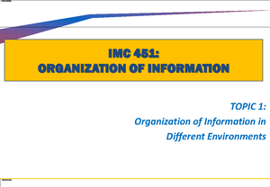 Assignment 1 Reflective Writing (IMC451) - FACULTY OF INFORMATION ...