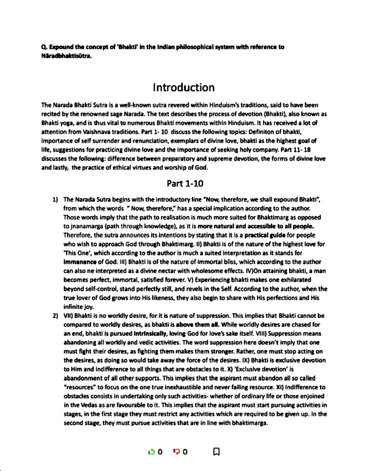 Naaradbhaktisutra - Naarad bhakti sutra - Q Expound the concept of ...