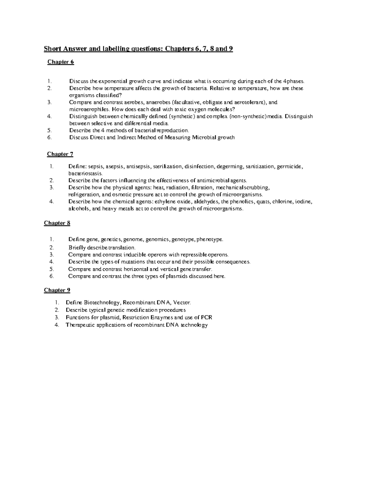Lecture Exam 2 Short Answer question examples - Short Answer and ...