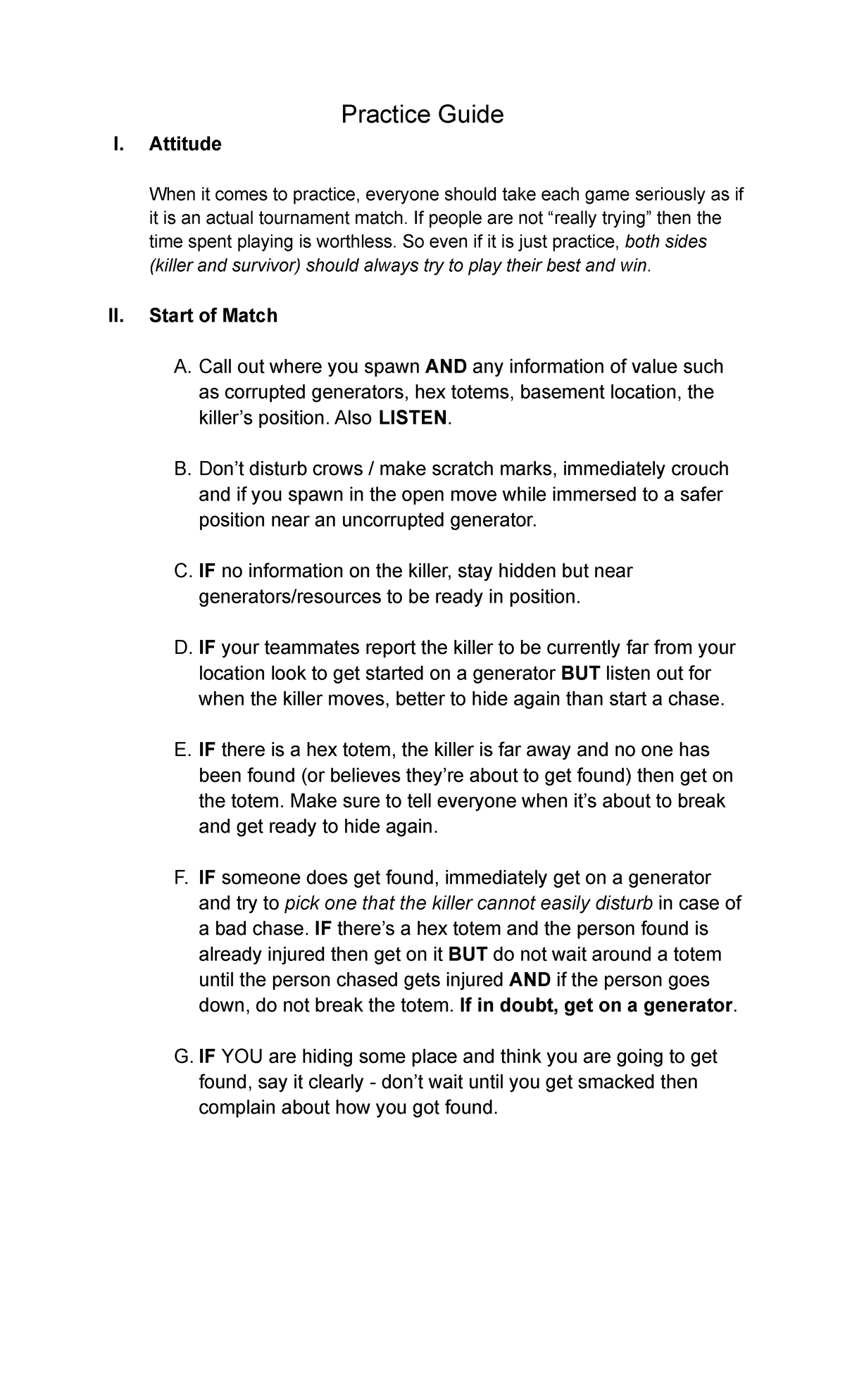 Practice Guide - Attitude When it comes to practice, everyone should ...