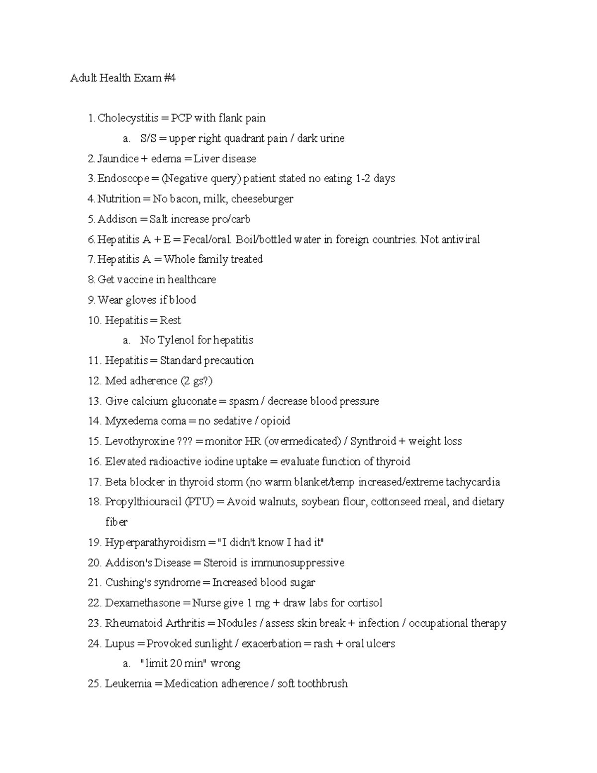 Adult Health Exam 4 - N/A - Adult Health Exam # 1 = PCP with flank pain ...