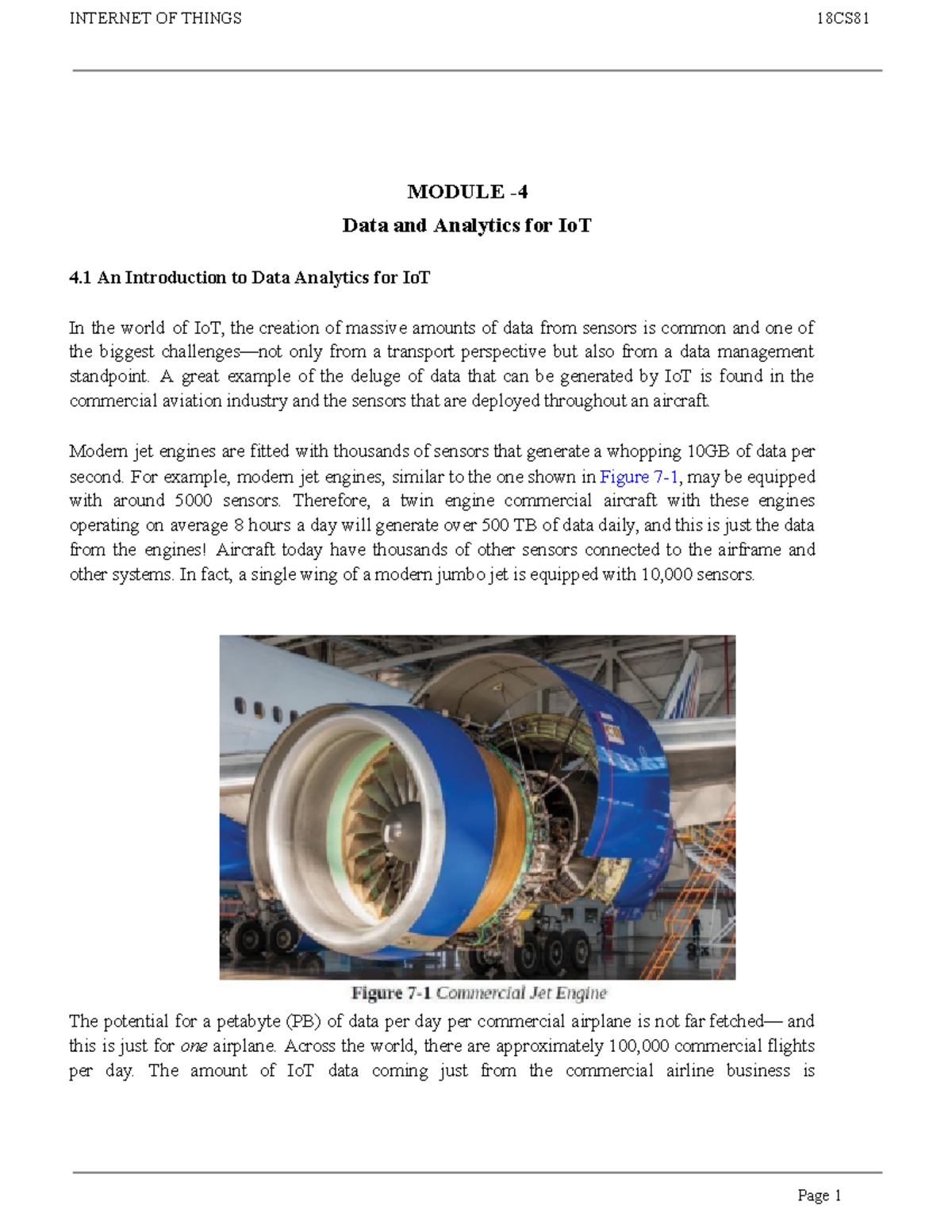 IoT module-4 Notes - MODULE - Data and Analytics for IoT 4 An ...