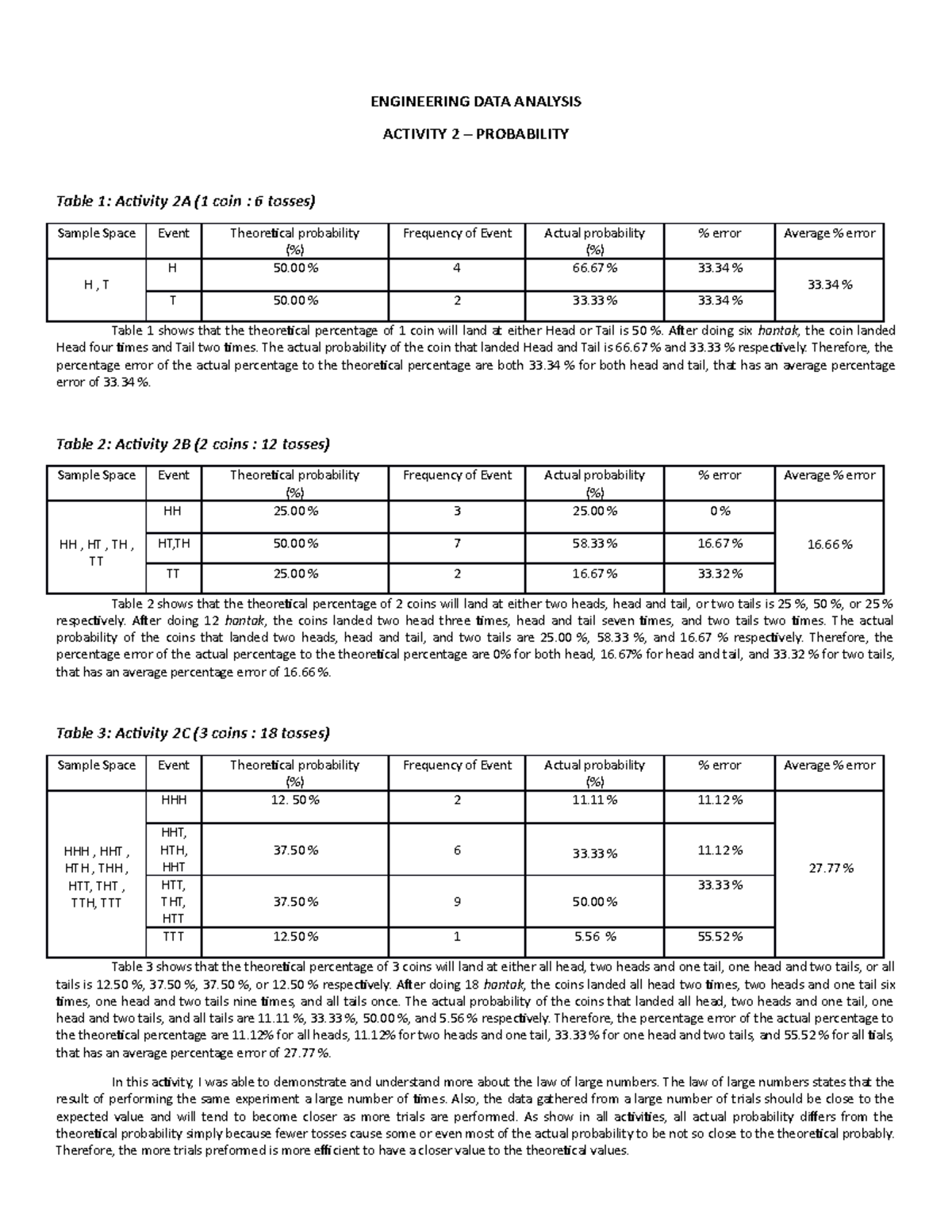 Quiz ES-23 - ES23 Engineering Data Analysis - ENGINEERING DATA ANALYSIS ...