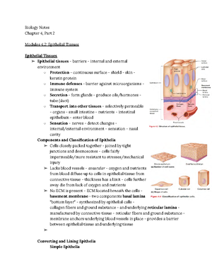 Chapter 3 notes - Human Anatomy and Physiology, Amerman. Chapter 3: The ...