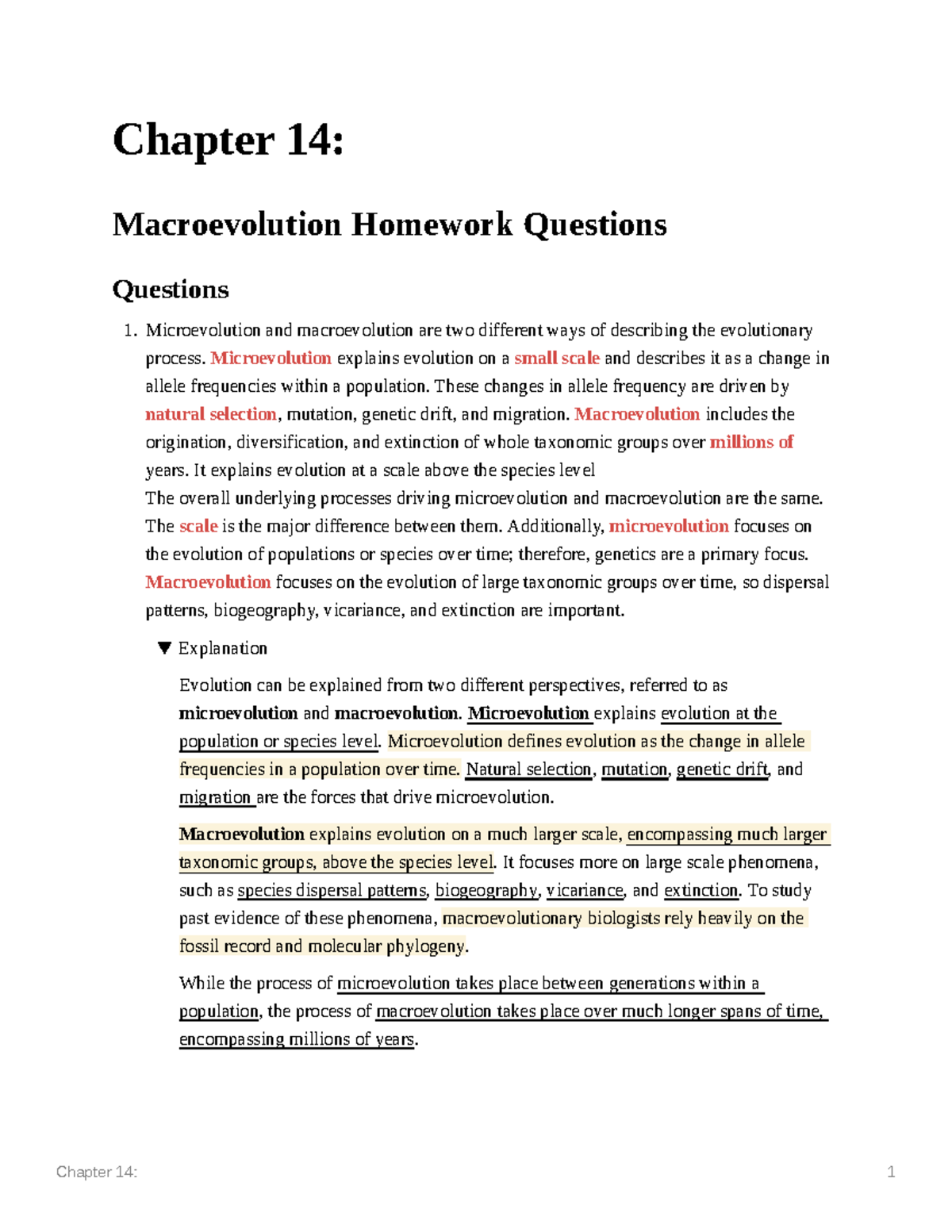 Chapter 14 - These are homework question notes with explanations to ...
