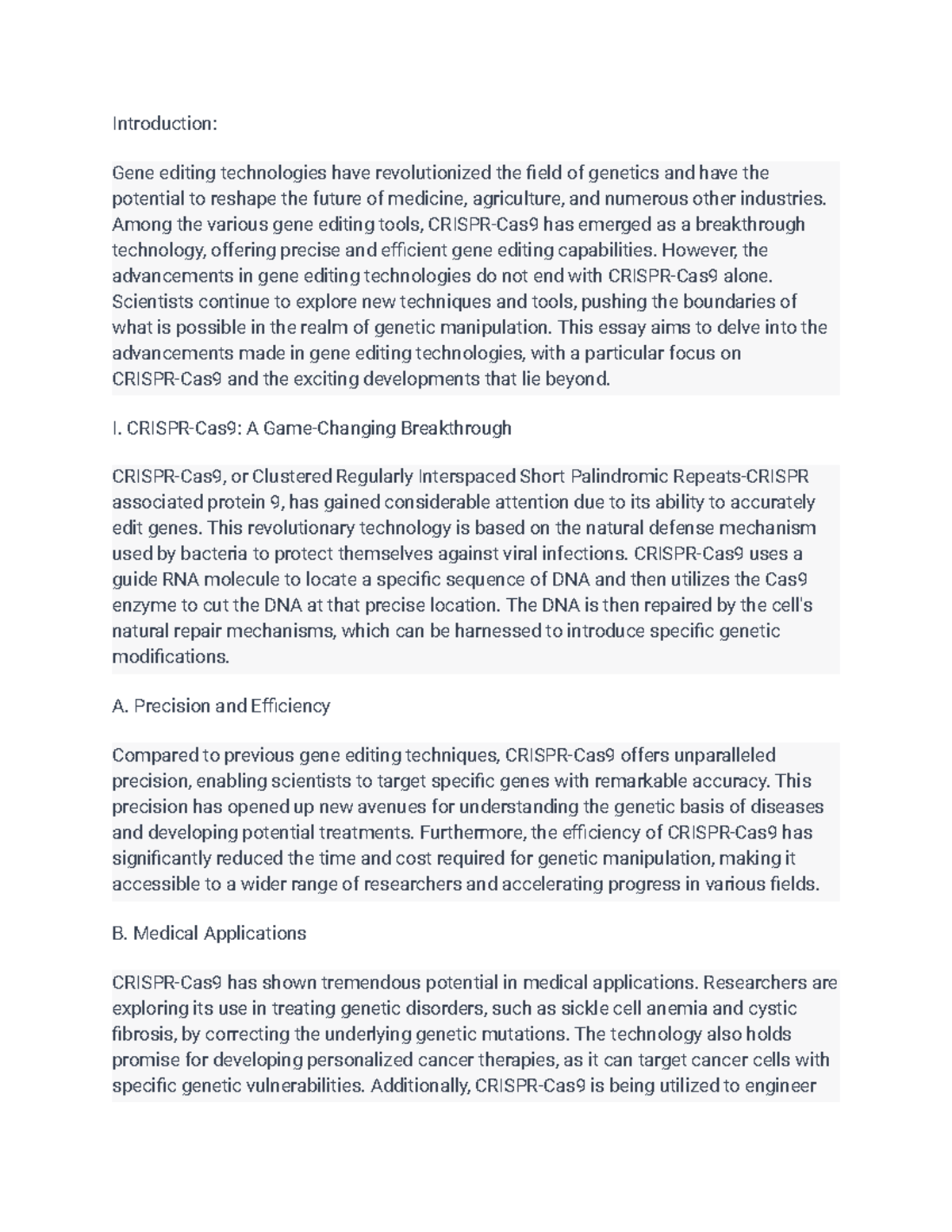 Advancements in Gene Editing Technologies Crispr-Cas9 and Beyond ...