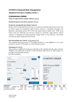 FIN30021 Fixed Income and Debt Markets Tutorial Exercises Topic 4-1 ...