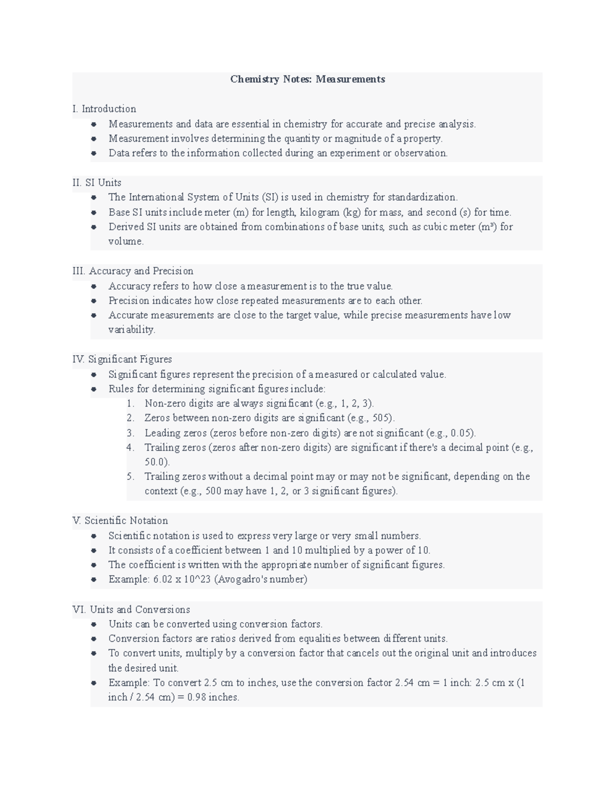 Measurments in Chemistry - Chemistry Notes: Measurements I ...