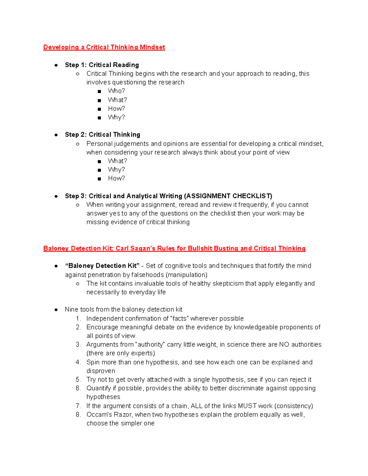 Week 2 - Ethical Theory and Critical Thinking - Developing a Critical ...