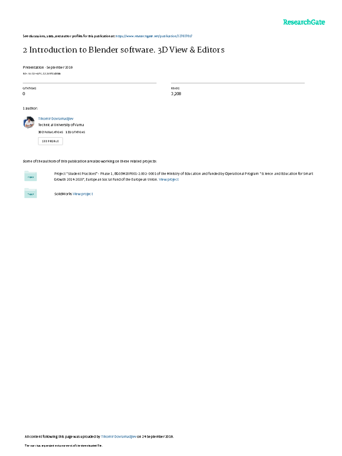 Introduction to Blenders software - 3D View & Editors Presentation ...