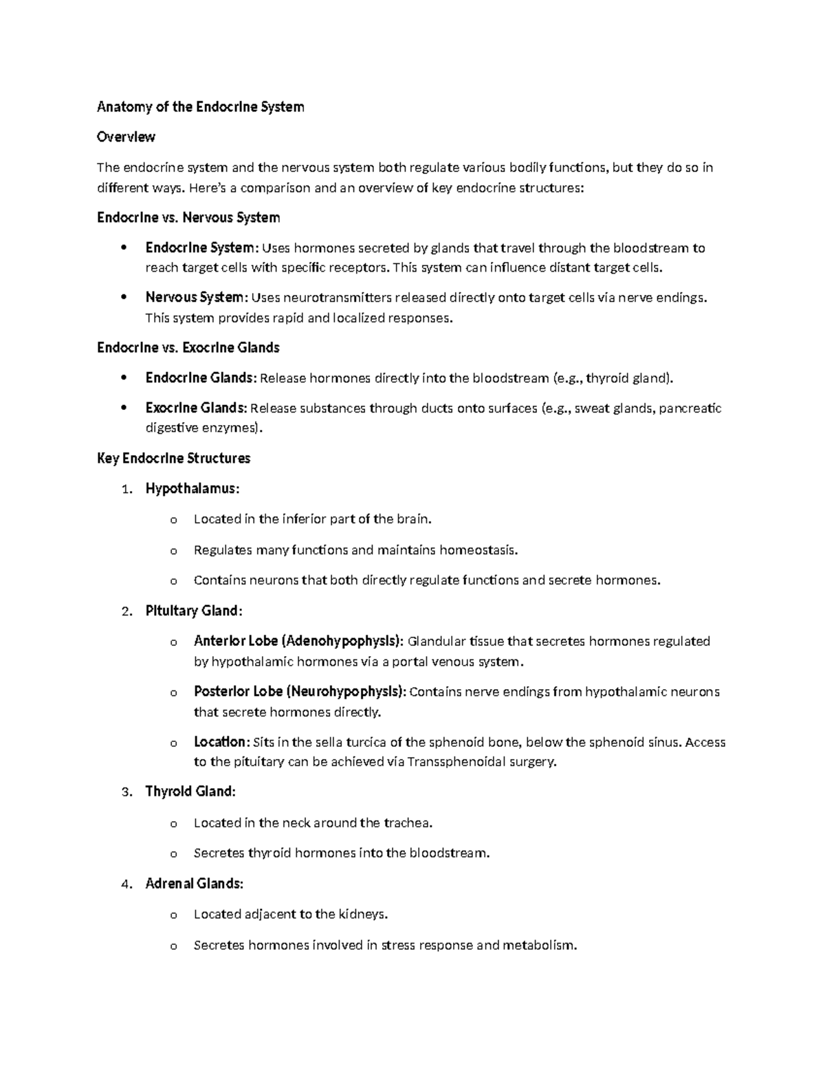 Anatomy of the Endocrine System - Anatomy of the Endocrine System ...