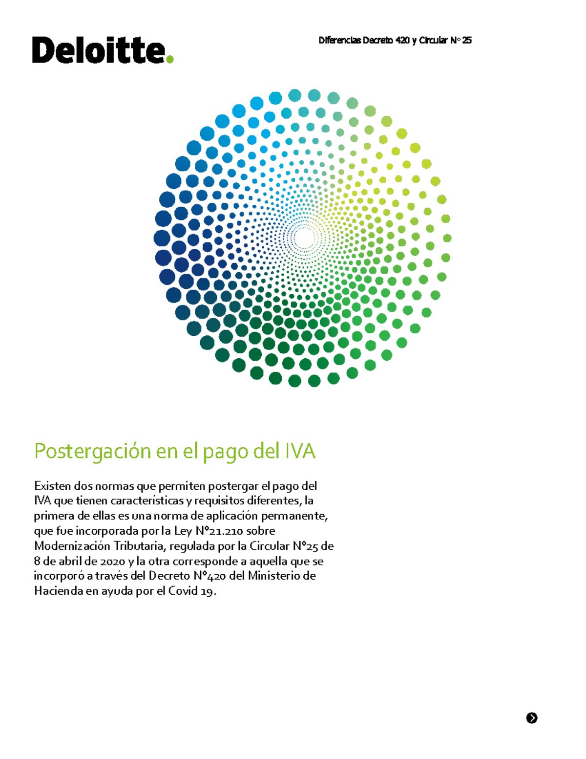 Cl-Informativo Diferencias Postergacion Pago IVA - Diferencias Decreto ...
