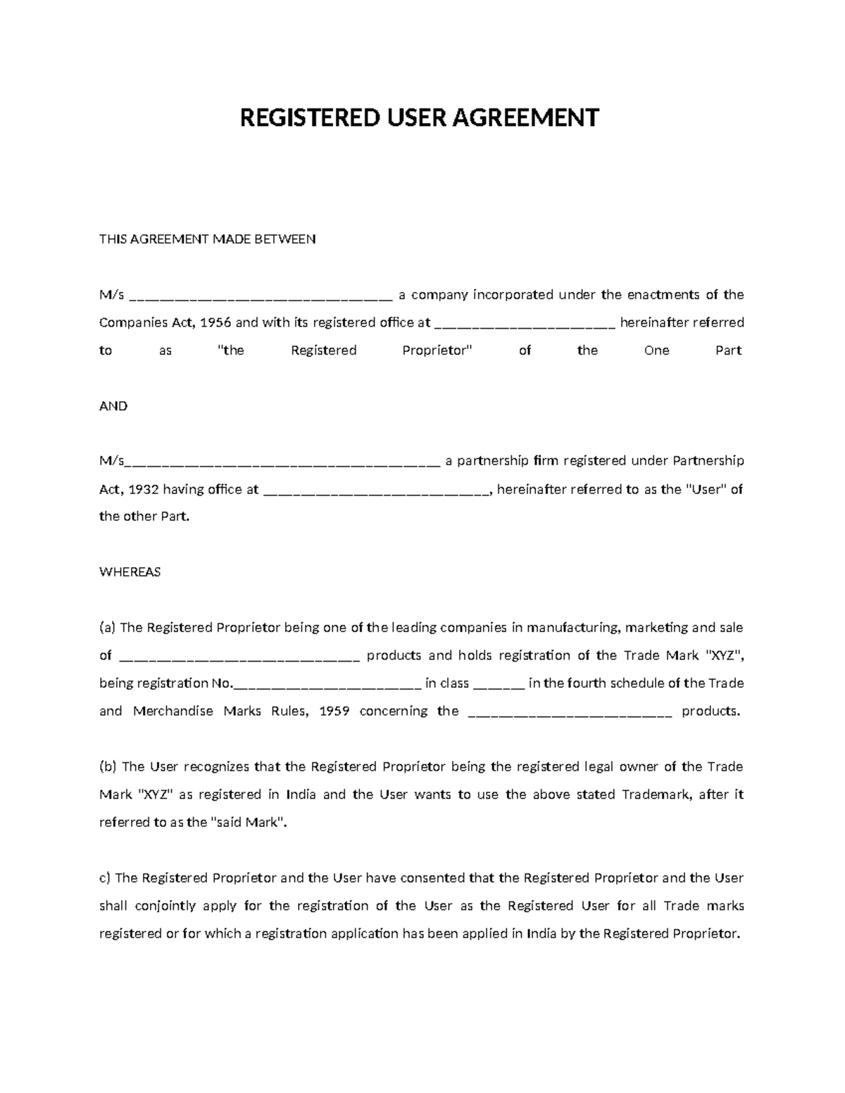Registered USER Agreement - REGISTERED USER AGREEMENT THIS AGREEMENT ...
