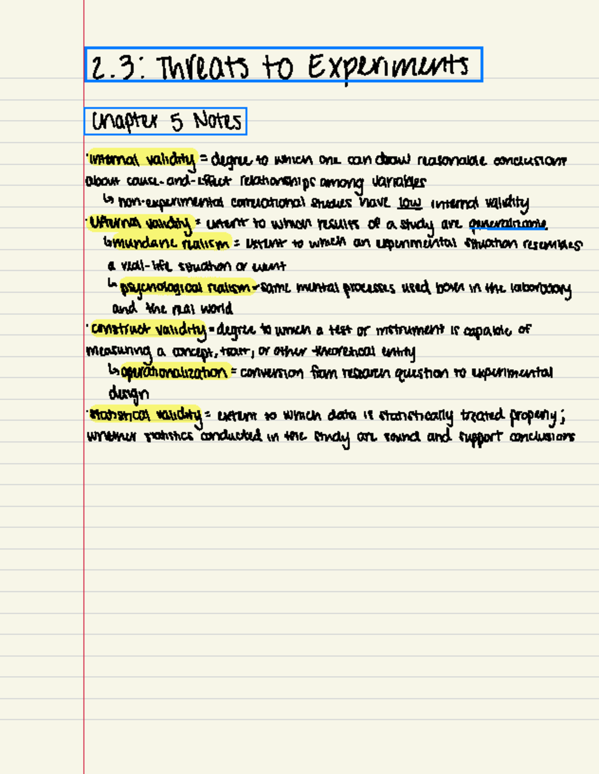 Research Methods: Threats to Experiments - 2. 3:Threate to Experiments ...