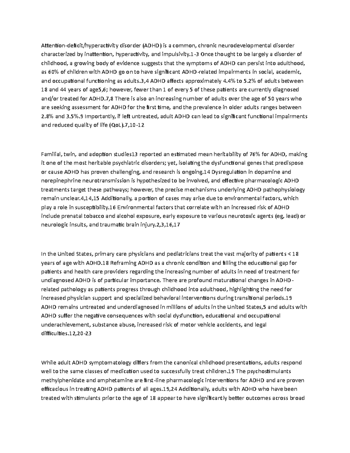 Adult ADHD - notes - Attention-deficit/hyperactivity disorder (ADHD) is ...