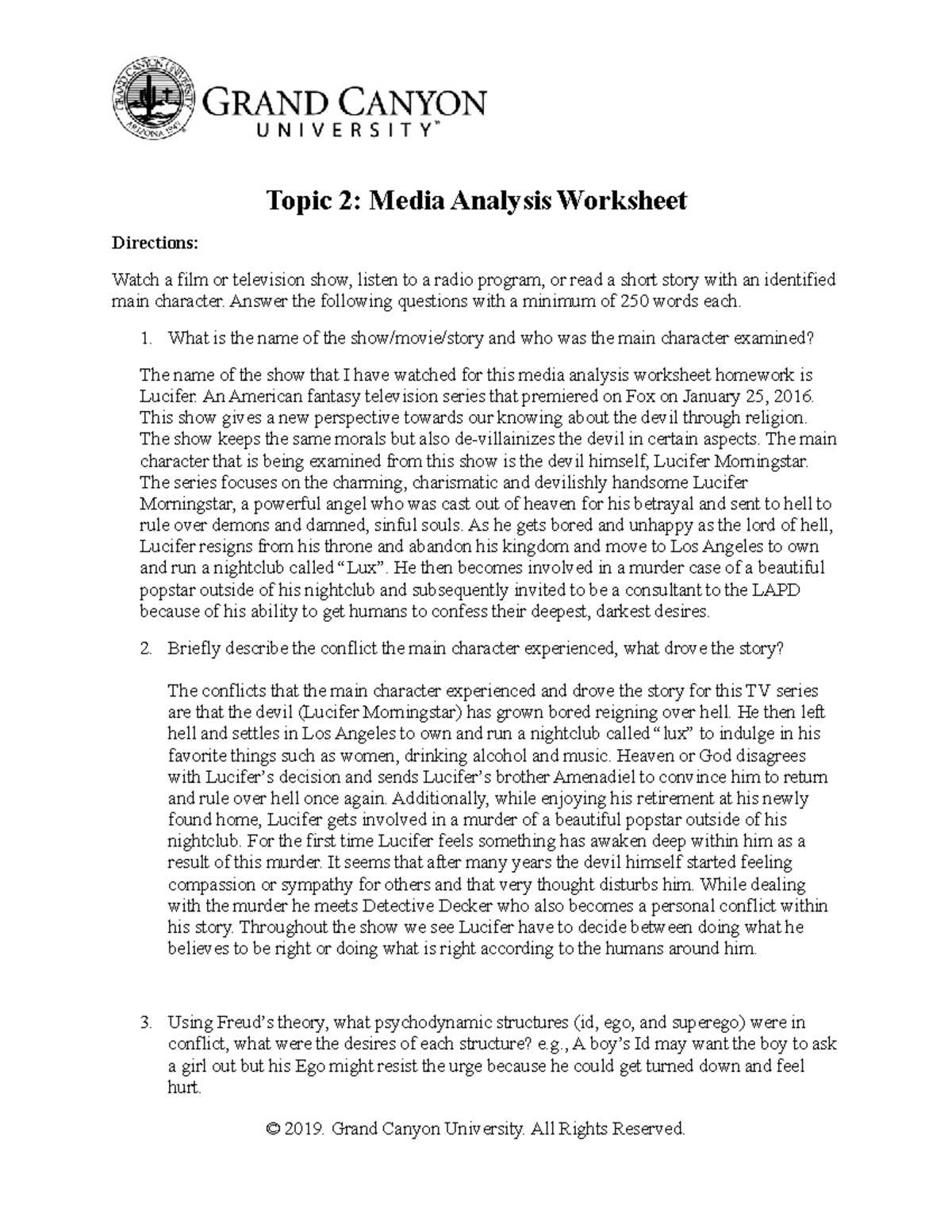 PCN107.T2 Media Analysis Worksheet 1 - Topic 2: Media Analysis ...