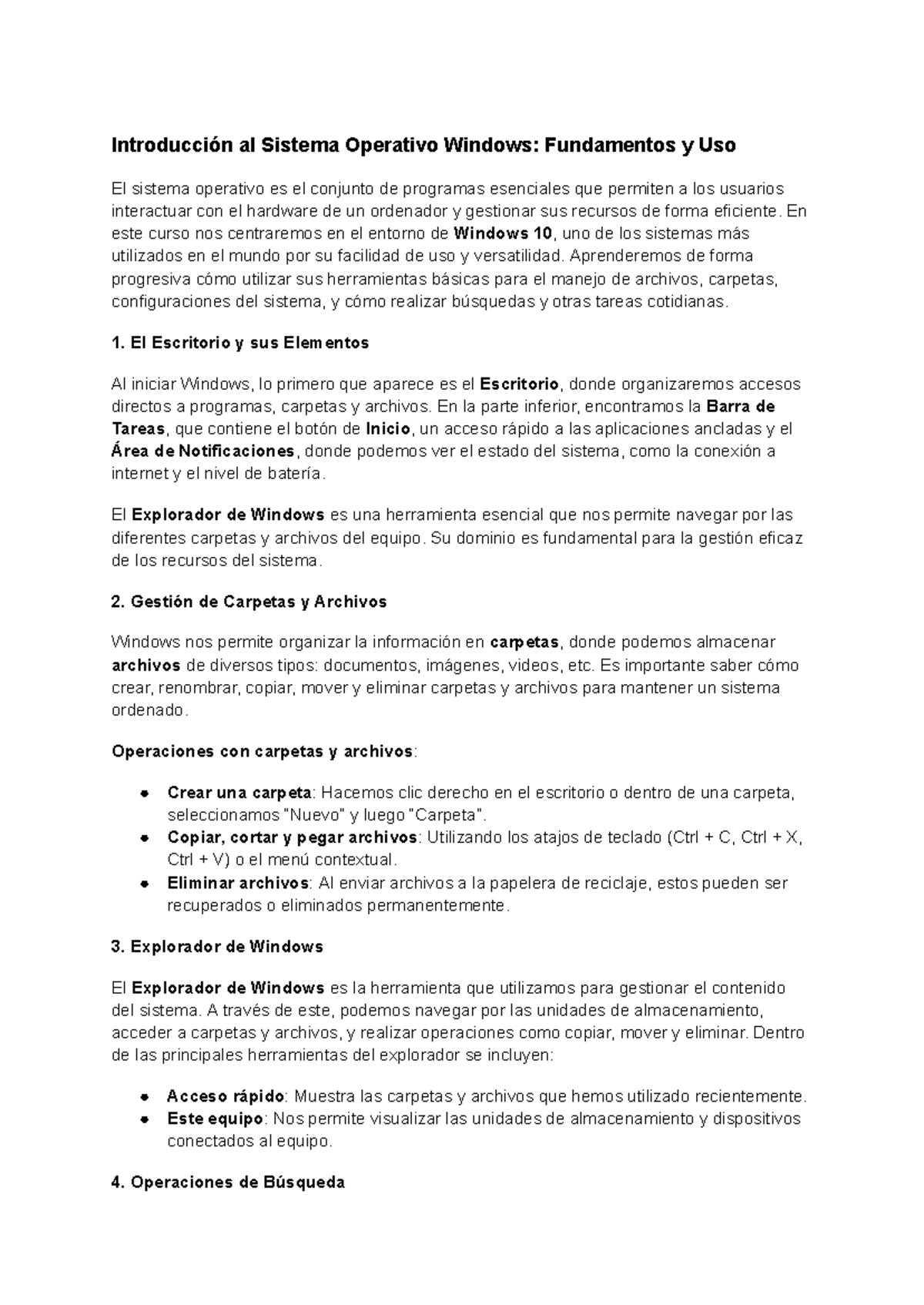 Guia windows 10 - guia window 10 - Introducción al Sistema Operativo ...