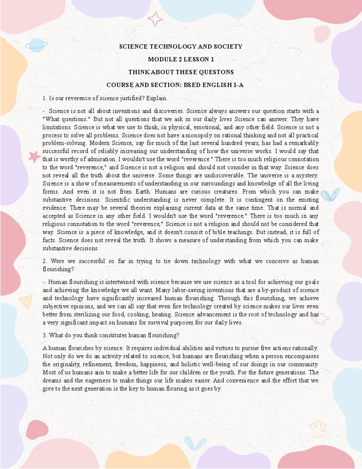 Science Technology AND Society Module 2 Lesson 1 - SCIENCE TECHNOLOGY ...