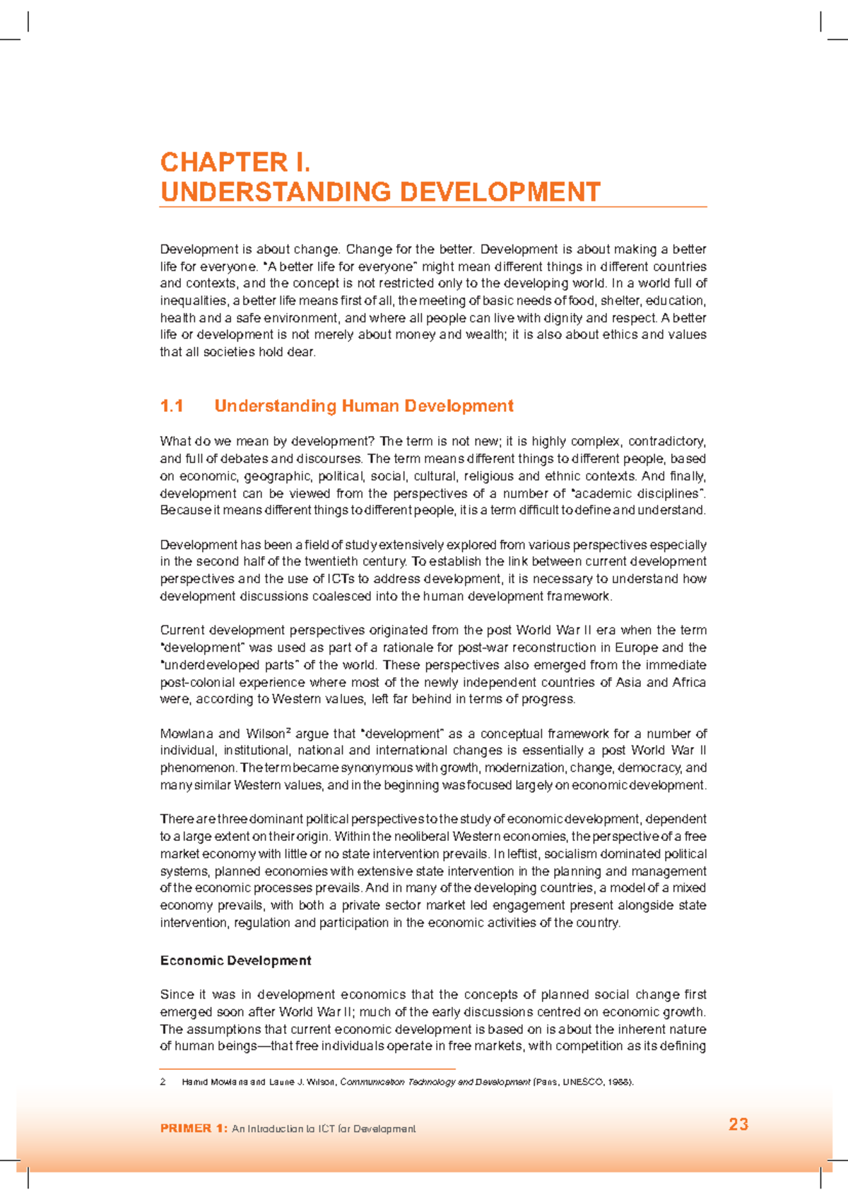 EUP1501-Understanding Development-2013 0206-2 - - Studocu