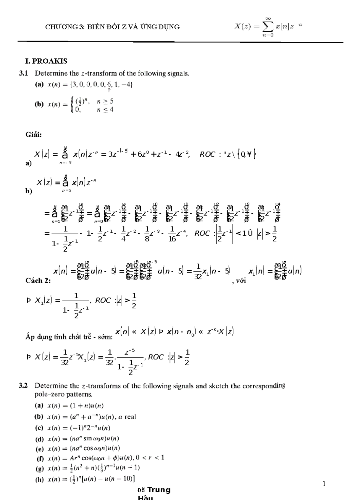 Bai Tap Tuan 8 Dont I Proakis Giải A { } 5 0 1 N 3