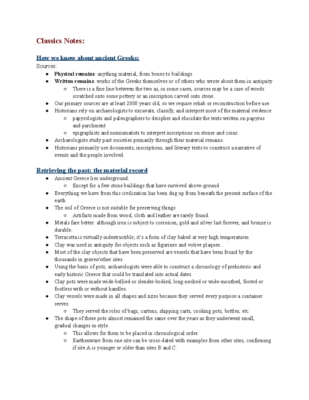 Classics Notes - Classics Notes: How we know about ancient Greeks ...