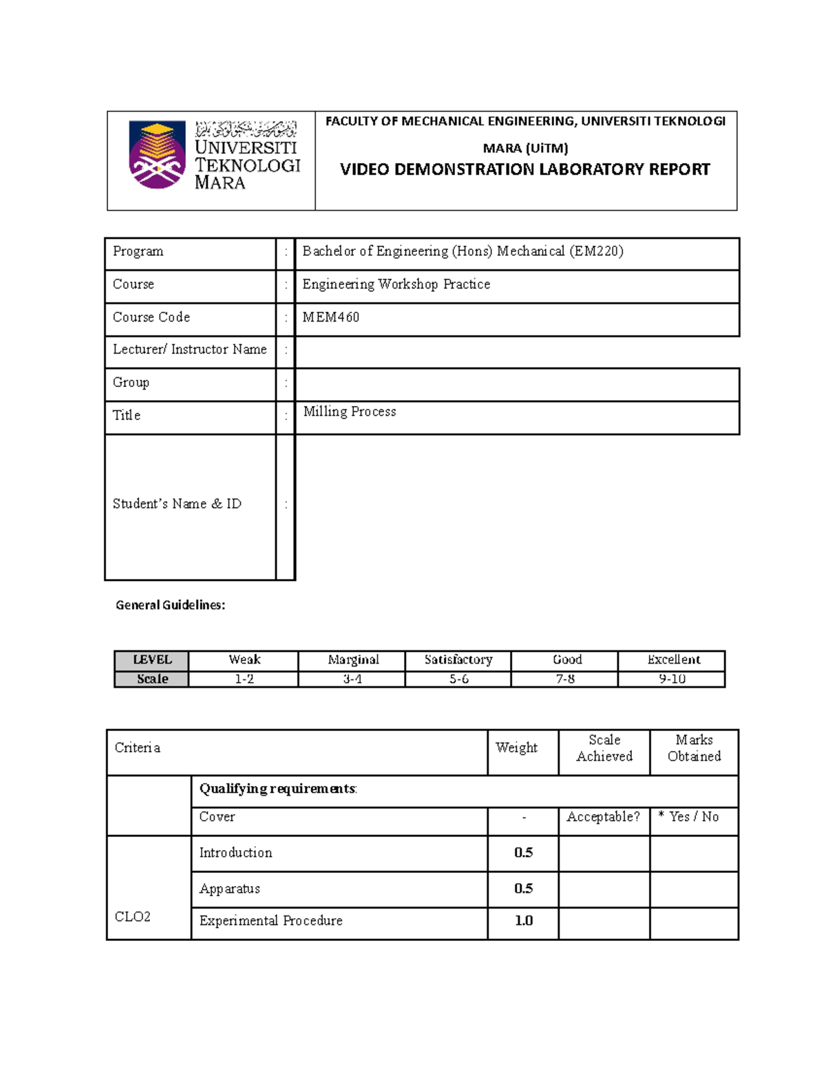 Turning ProcessManufacturing Process lab report - Program : Bachelor of ...
