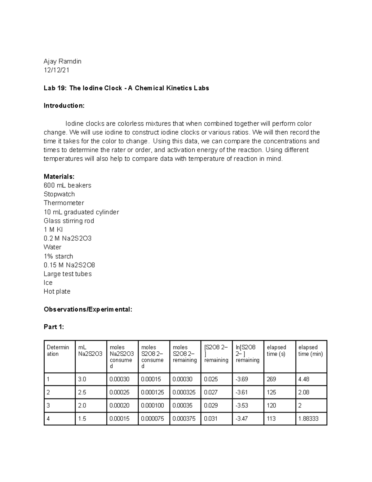 LAB 19 Recrystallization is a technique for the purification of solids ...
