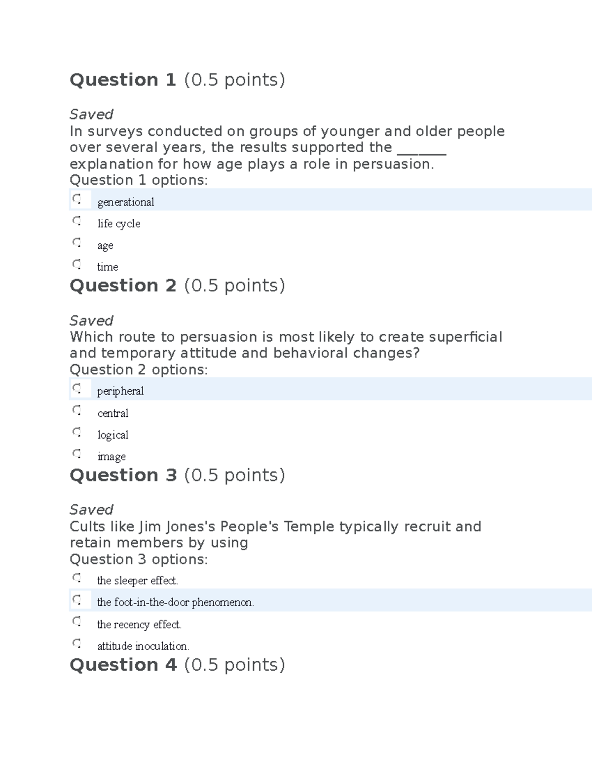 Chapter 7 Persuasion Test Social Psychology - PSY 360 - Studocu