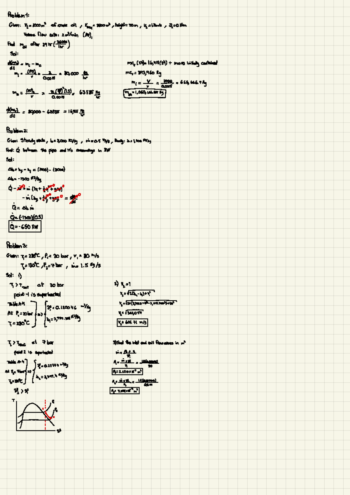 EGME 304 HW 3 - Homework - Problem 1 : Given : Vi= 1000m" of crude oil ...